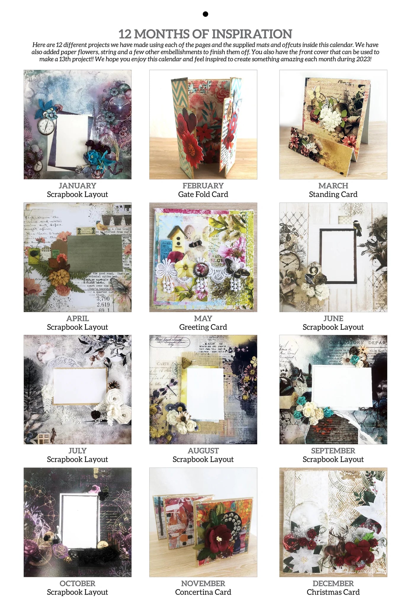 3Quarter Designs - 12 Months Of Crafting Calendar 2023 | Michaels