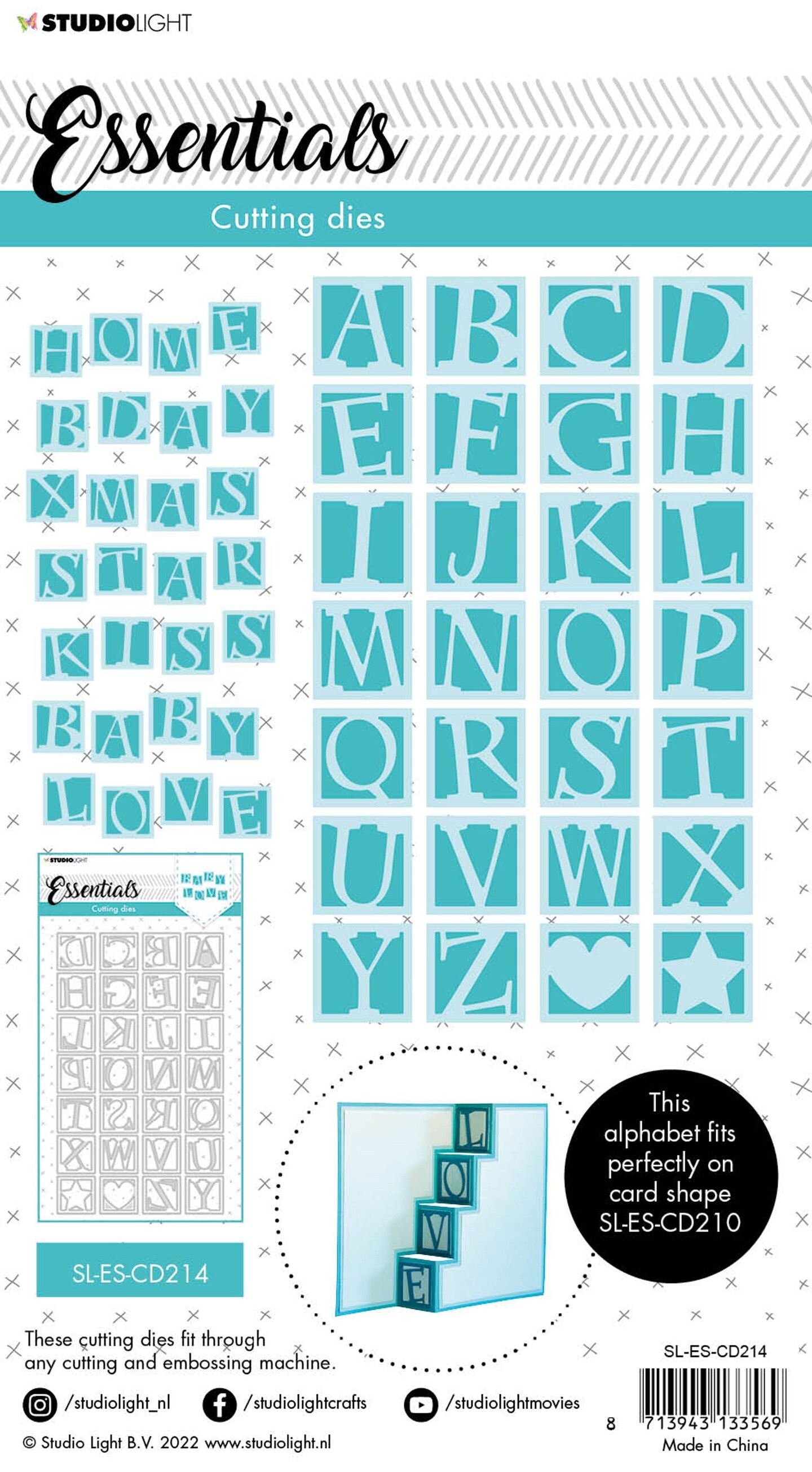 Studio Light SL Cutting Die Block Alphabet Essentials 133x224x1mm 56 PC ...