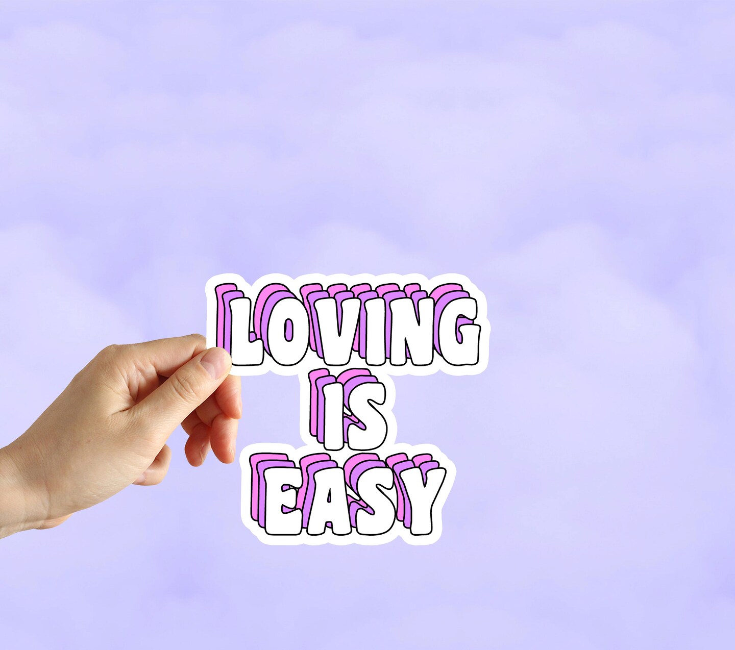 Loving Is Easy Sticker, Spread Love Sticker, Water Bottle Stickers ...