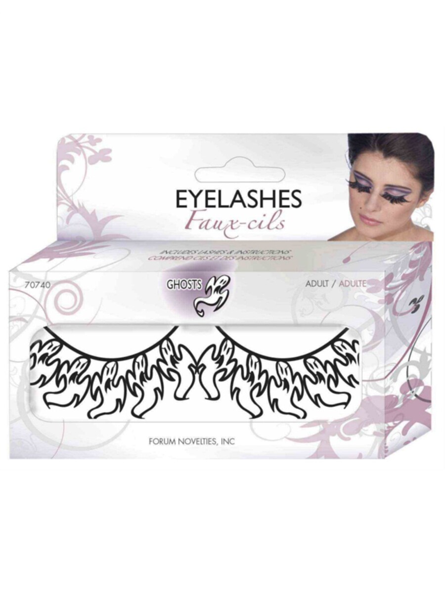Women's Black Ghost Haunted Costume Paper Eyelashes | Michaels