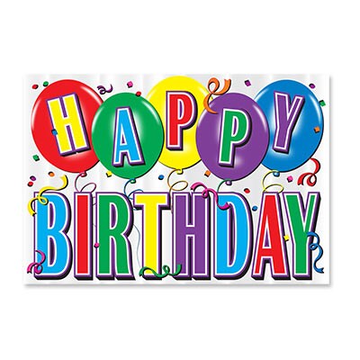 Printed Hi-Gloss Foil Birthday Sign | Michaels
