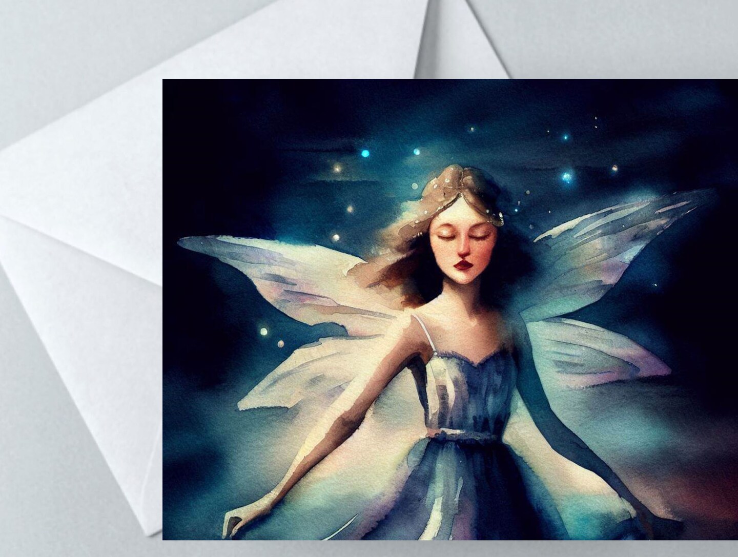 Matched Set of 4 Fairy Cards, Birthday Greeting Cards, Invitation Cards ...