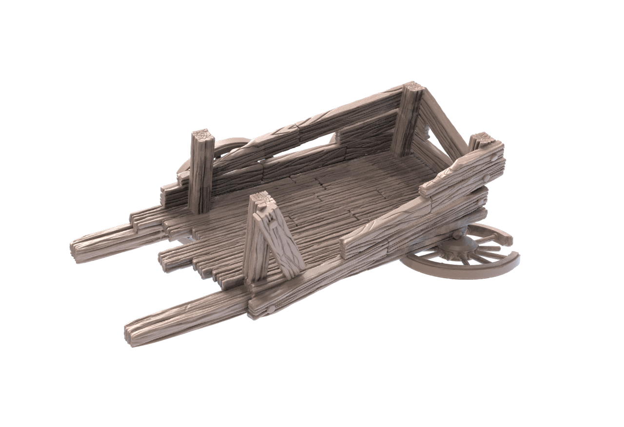 Broken wagon - Scatter Terrain from SRS Studio. Apx. 34mm tall ...