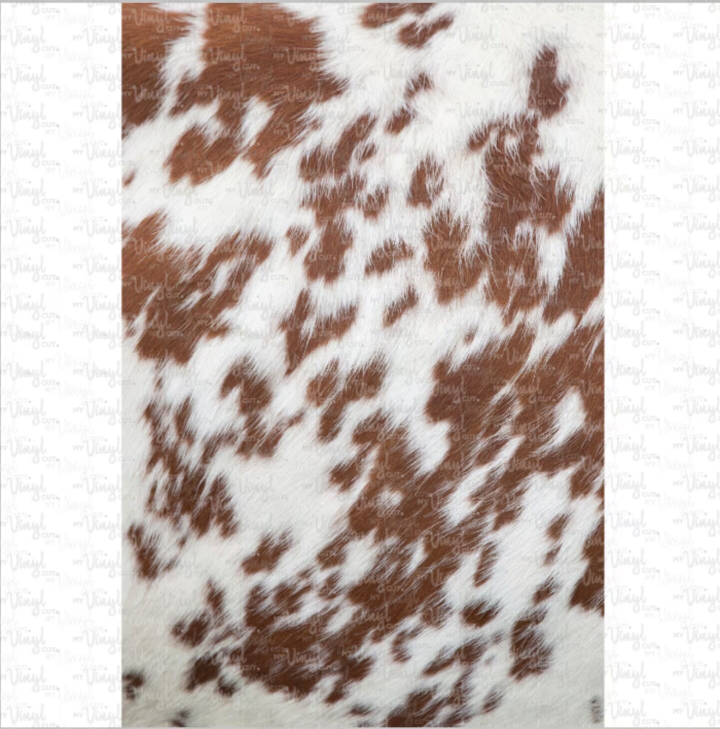 12 x 8 inch Sheet of Printed Vinyl or HTV in the Brown and White Cow ...
