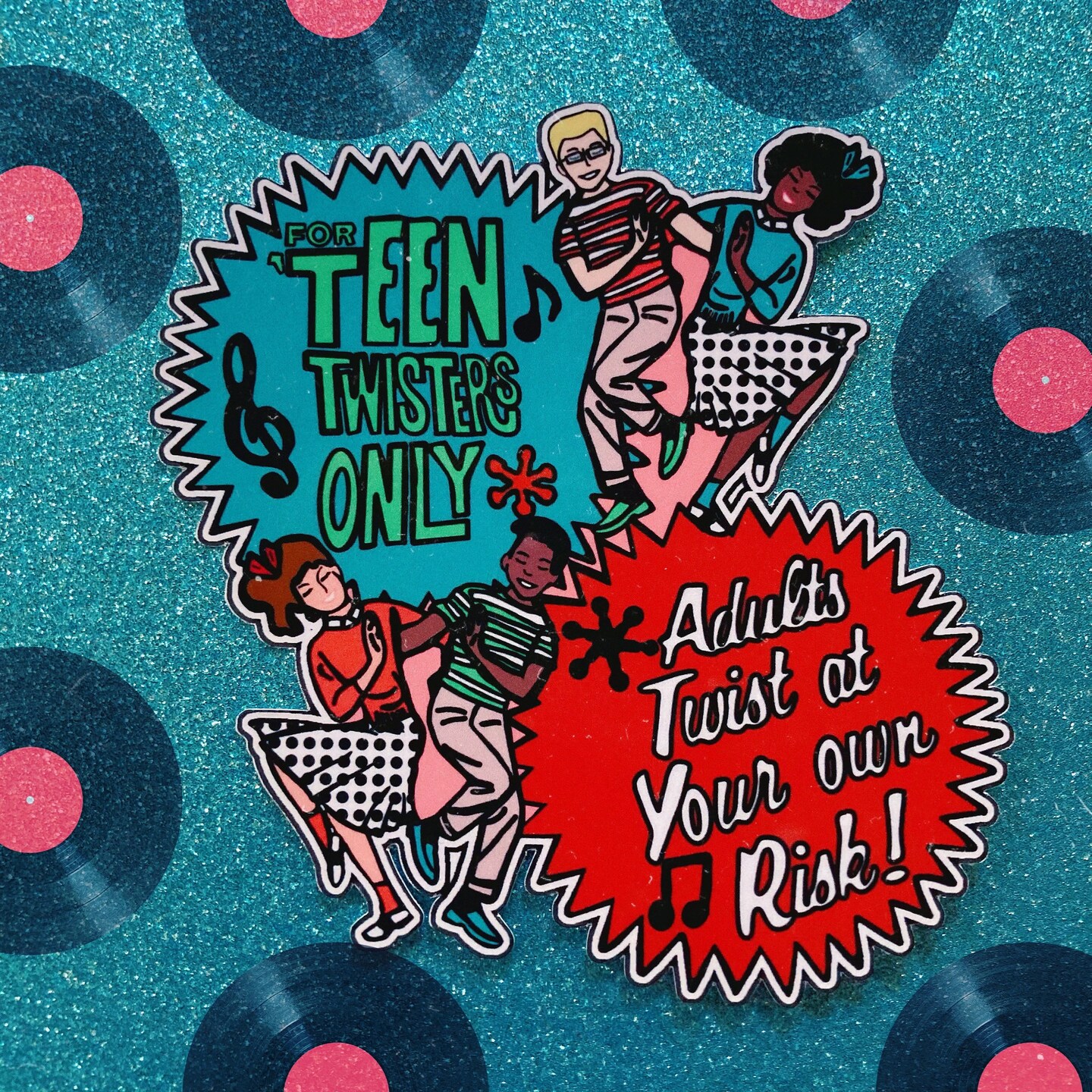 1950s Rockabilly Chubby Checker For Teen Twisters Only Pin, Magnet or ...