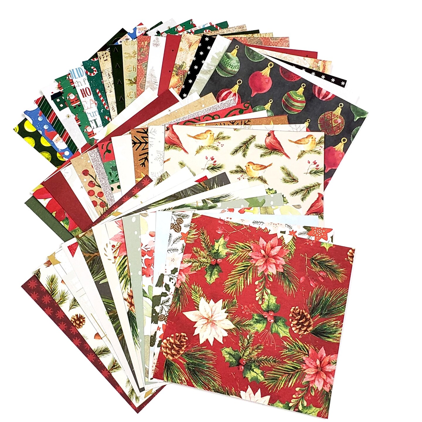 6” X 6” Vintage Style Christmas Scrapbook Paper - Includes 30 Sheets ...