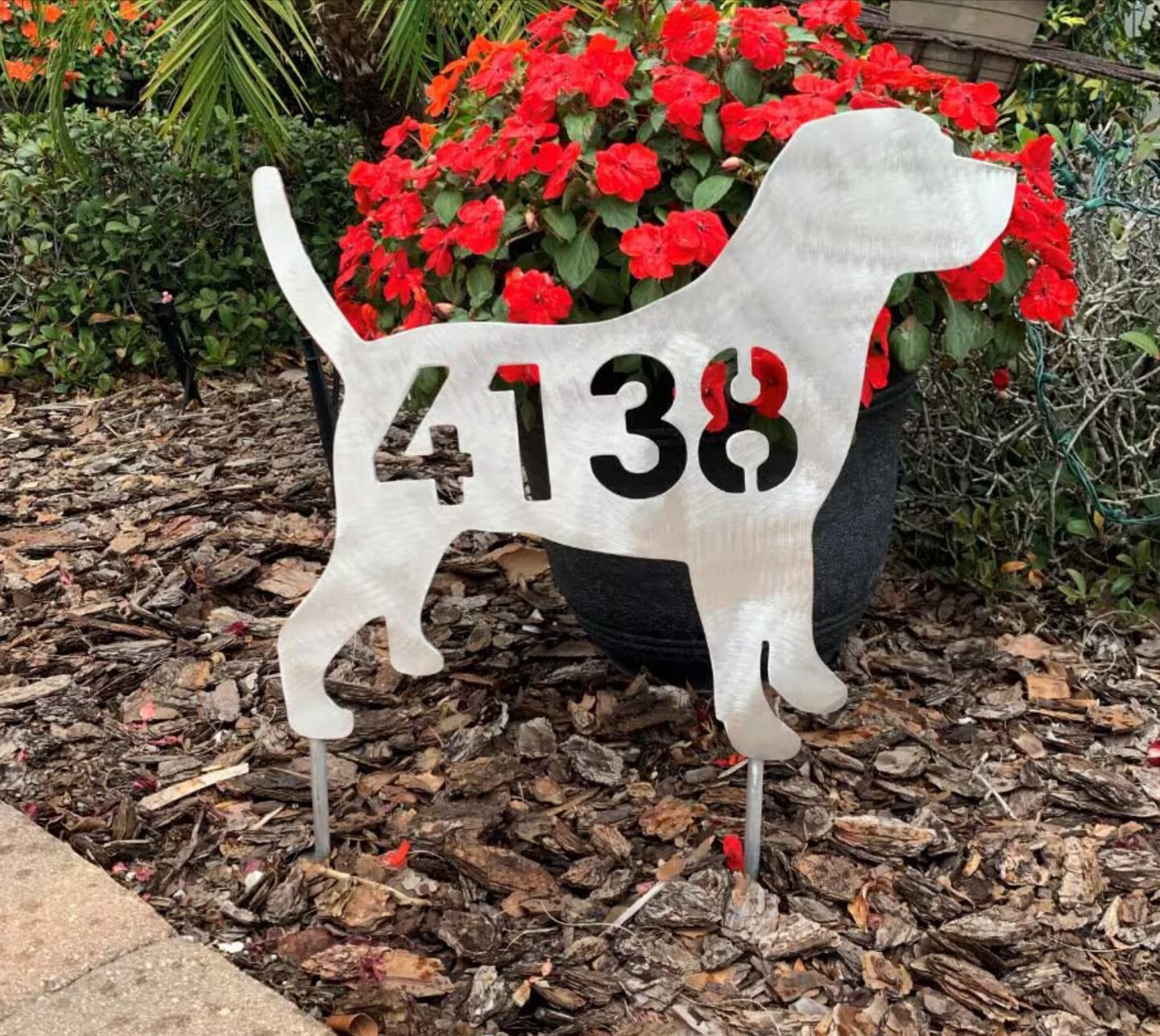 Metal Labrador Retriever Sign, Personalized House Number or any Text ...