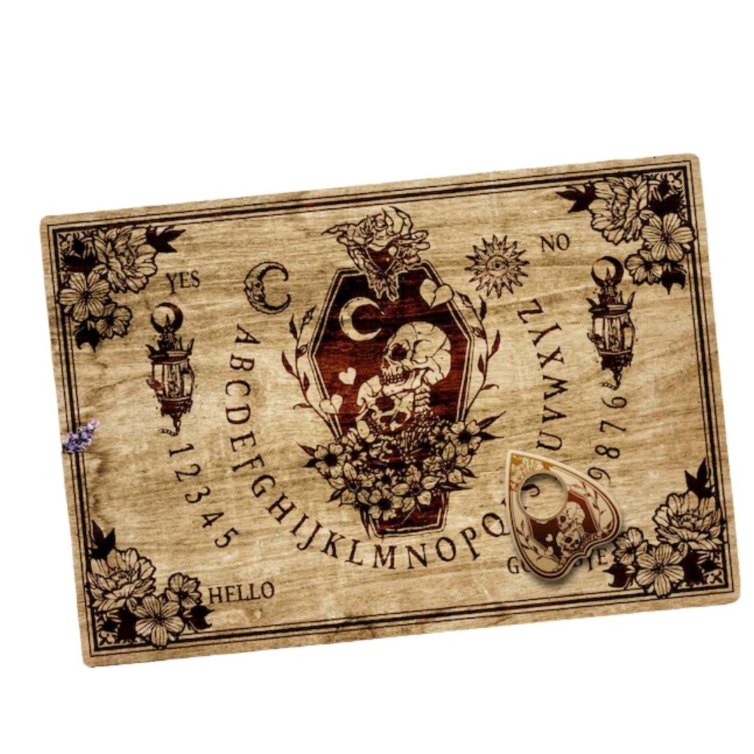 Wood Skeleton Lovers Spirit Board Custom Design Laser Engraved Spirit ...