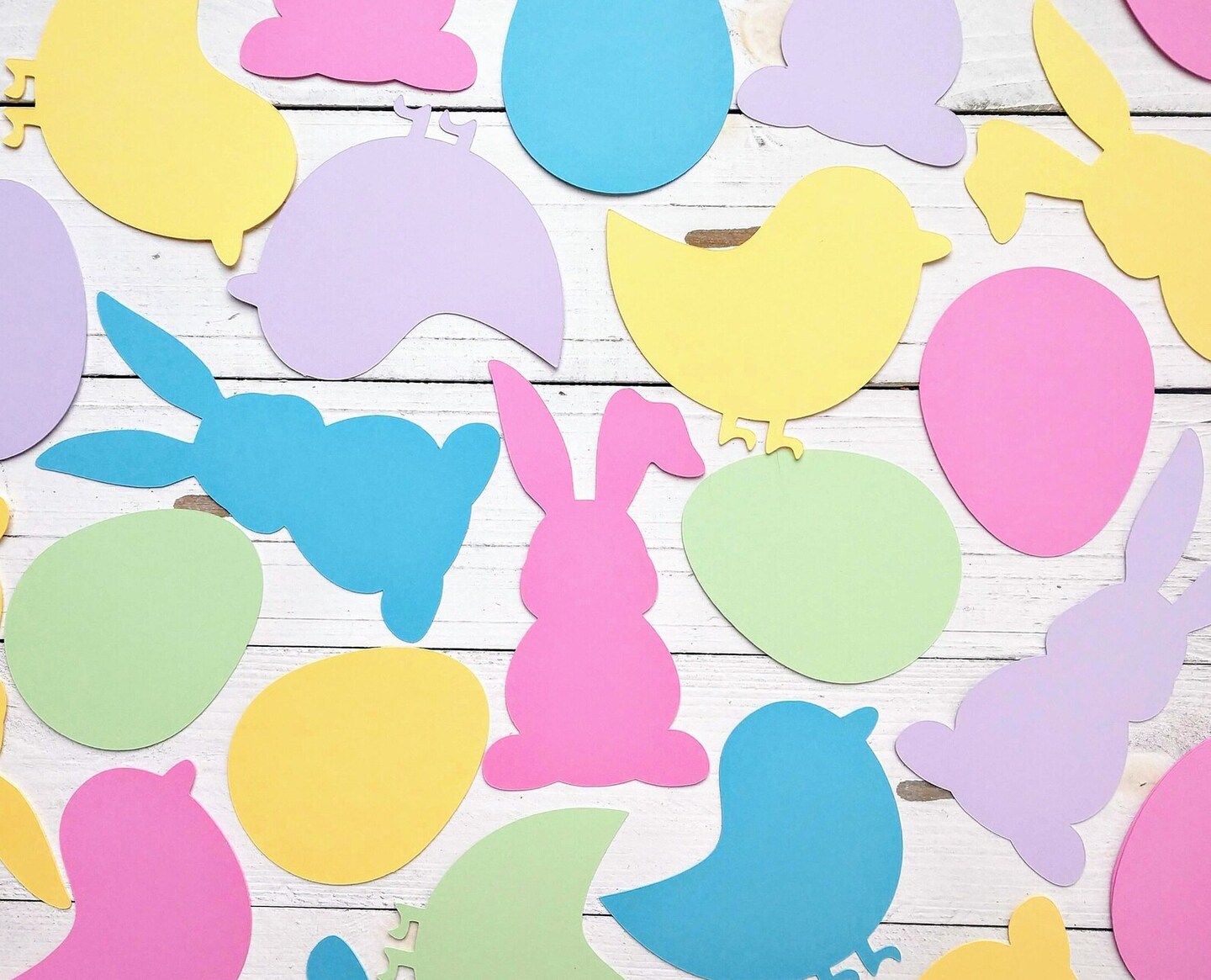 Easter Bunny, Egg and Chick Die Cuts, Spring Table Scatter, Easter ...