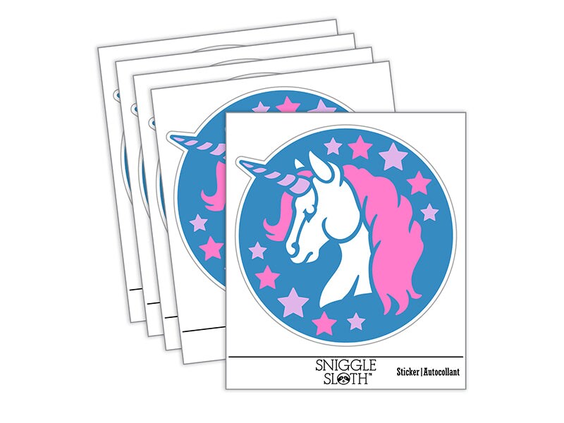 Magical Unicorn Head Waterproof Vinyl Phone Tablet Laptop Water Bottle ...