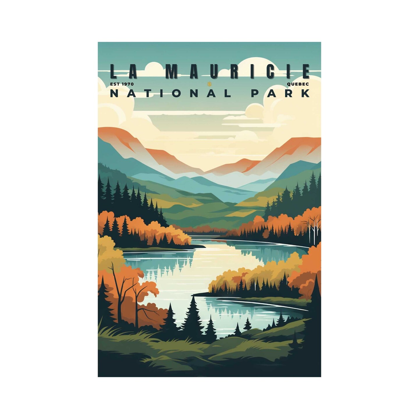 La Mauricie National Park Poster, Travel Print, Office Poster, Home ...