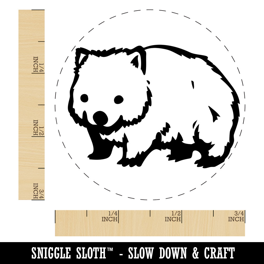 Cute Wombat Australian Marsupial Self-Inking Rubber Stamp for Stamping ...