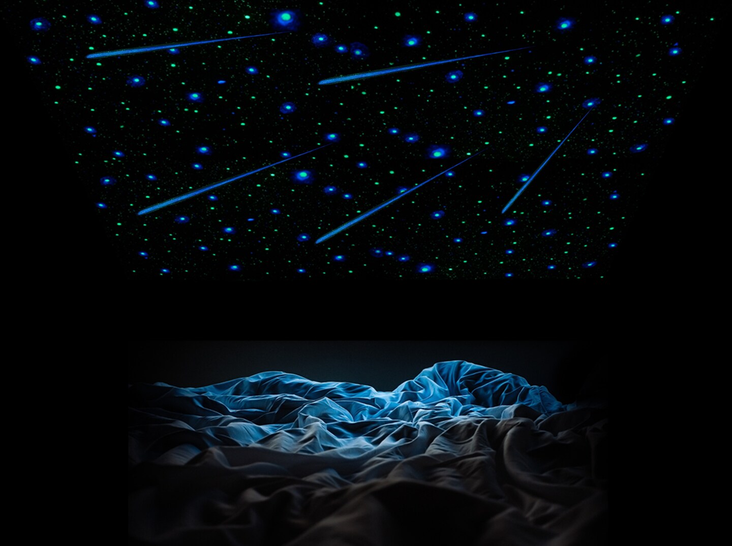 Glow in the Dark Shooting Stars, Realistic Night Sky Ceiling Kit ...