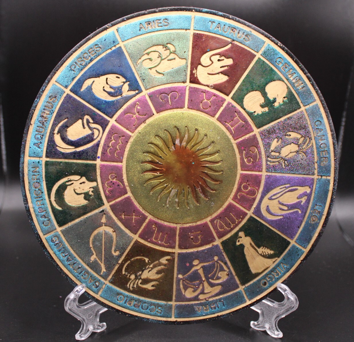 Zodiac Chart, Rune, Sun, Star Sign, Resin Constellation, Resin Home ...