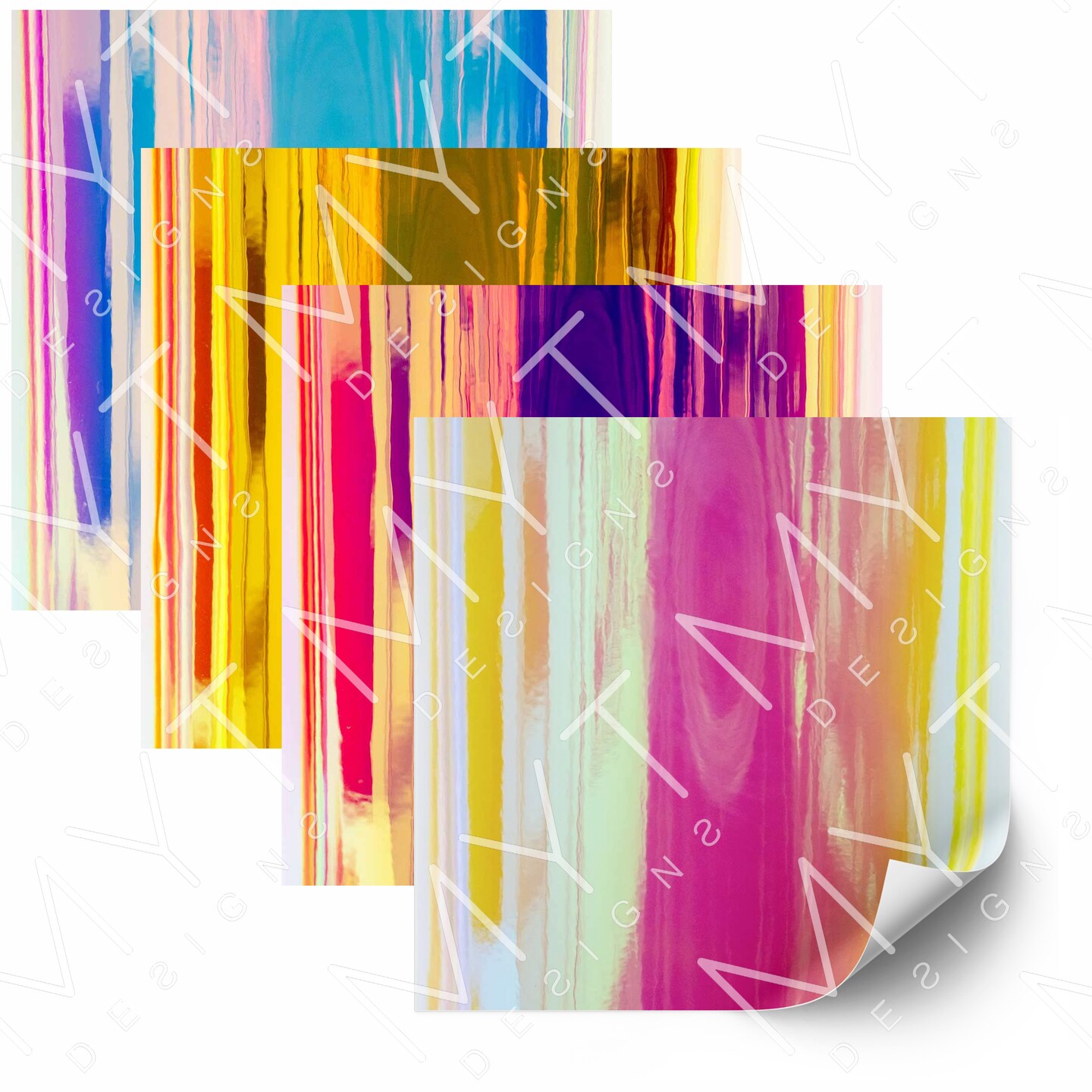 Opal Holographic Cricut Vinyl Sticker Adhesive Outdoor Waterproof ...