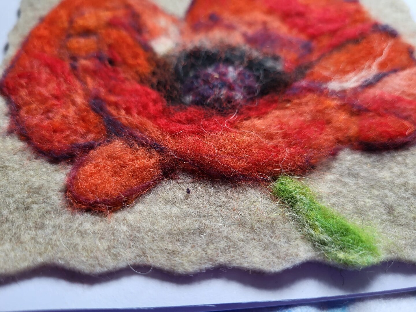 Handmade Blank Note Card, Orange Poppy Blank Note Card, Art to Frame ...