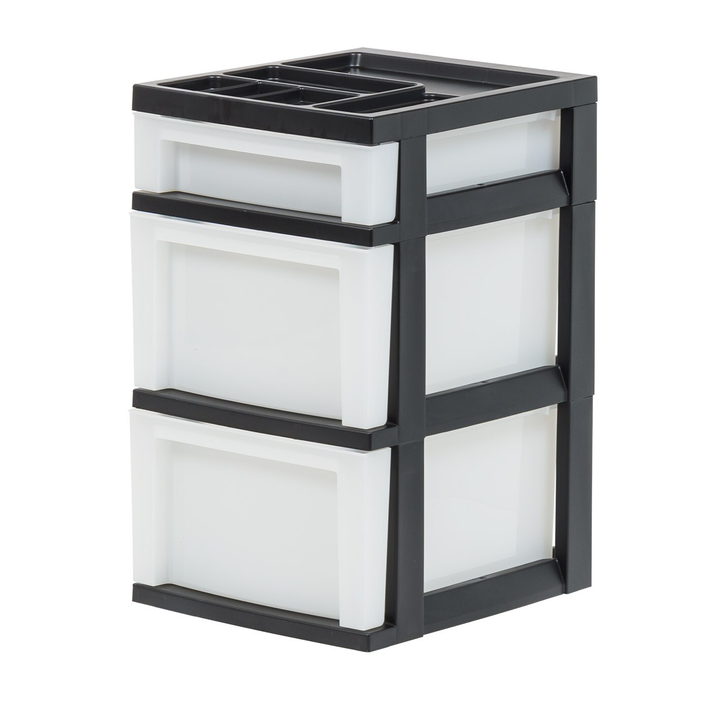 IRIS USA Plastic Organizers and Storage with Drawer, Black | Michaels