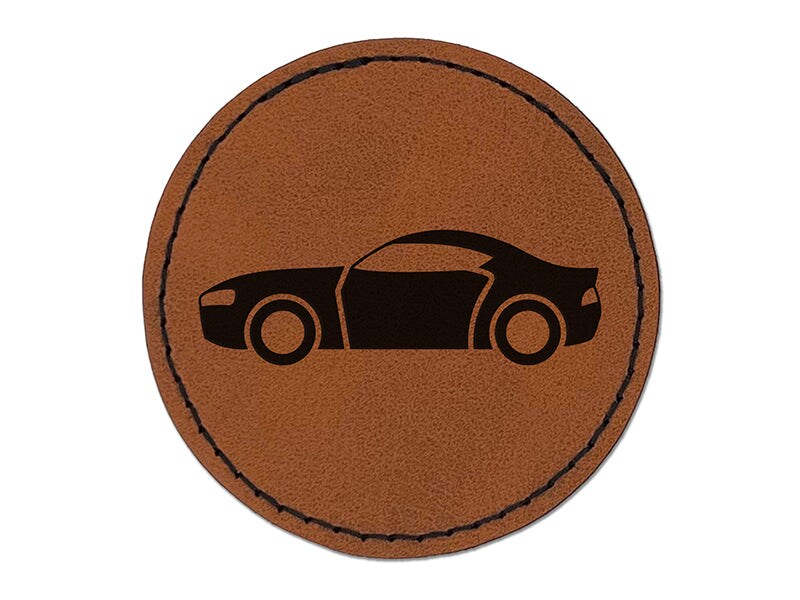 Sports Car Muscle Hot Rod Automobile Vehicle Round Iron-On Engraved ...