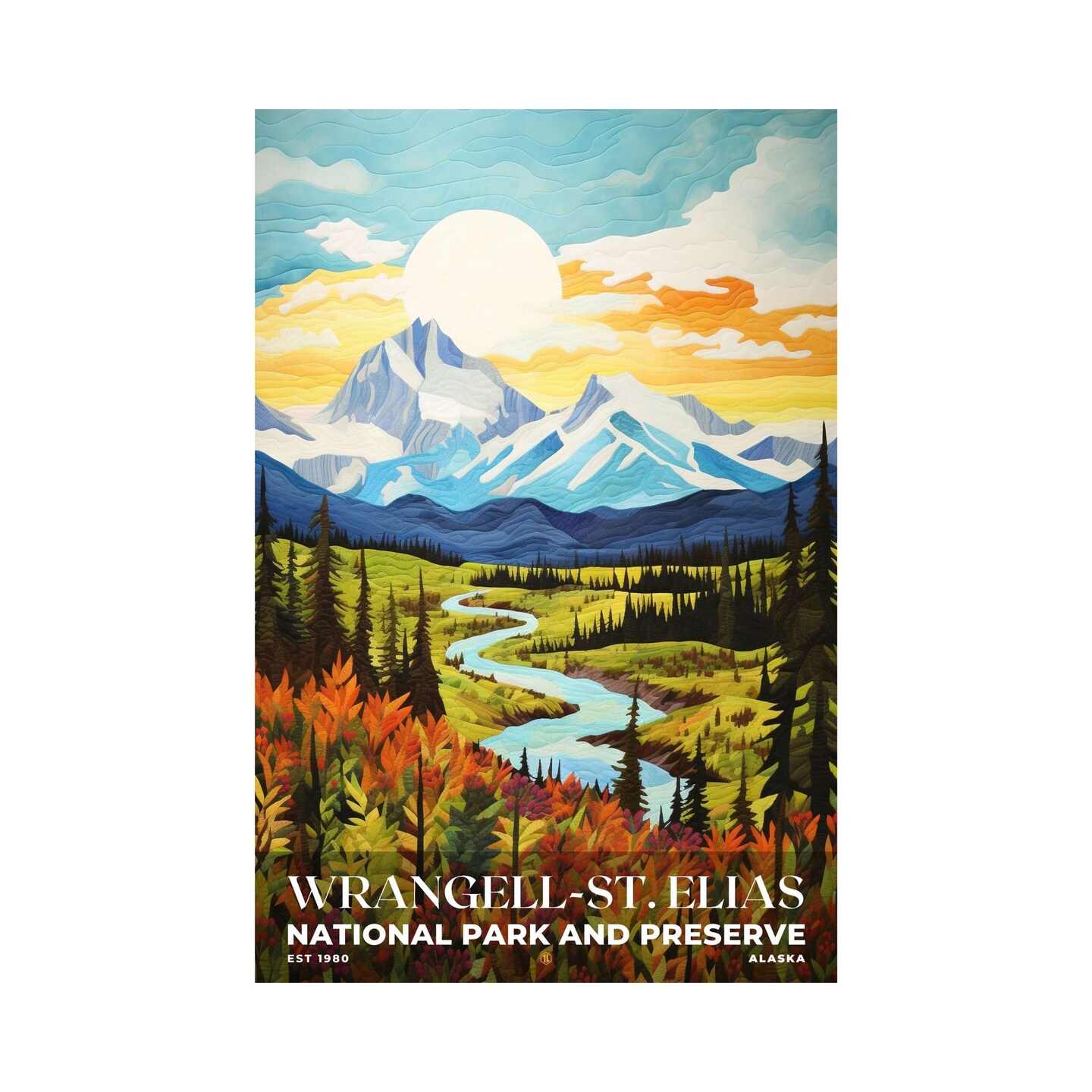 Wrangell-St. Elias National Park and Preserve Poster, Travel Art ...