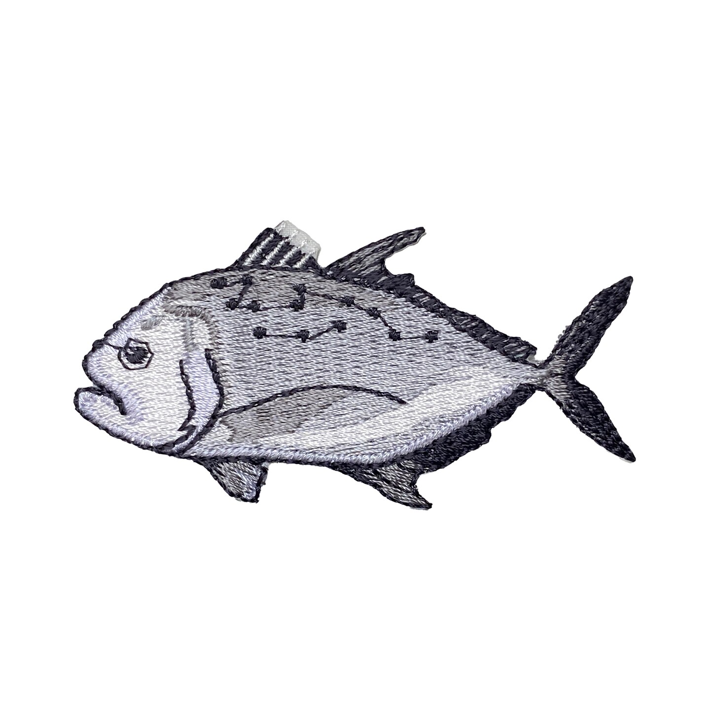 Giant Trevally Kingfish, Realistic Fish, Embroidered, Iron on Patch ...