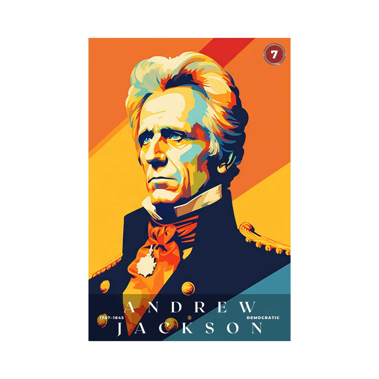 Andrew Jackson Poster, US President Print, Office Poster, Home Decor ...