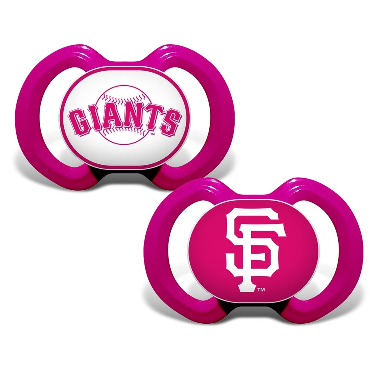 San Francisco Giants Pink Pacifier 2-Pack Bpa-Free Orthodontic Silicone ...