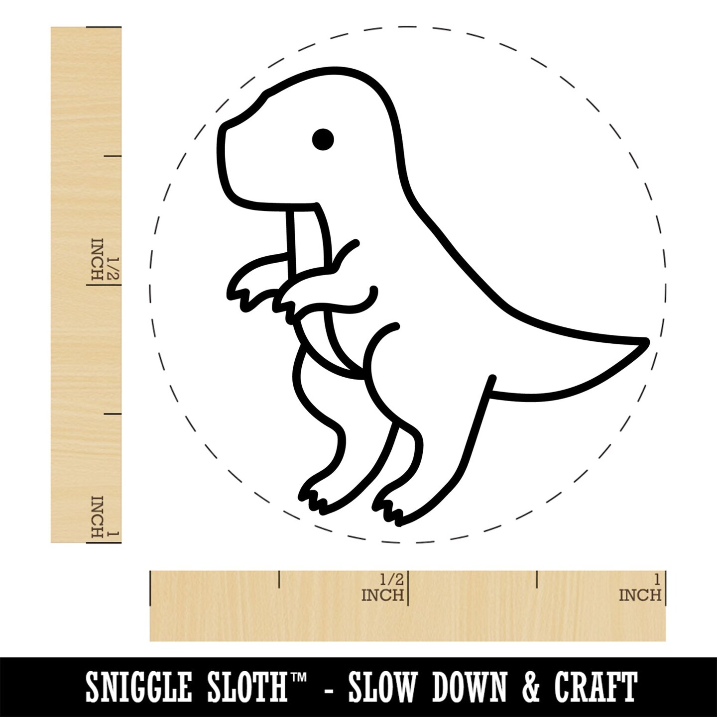 Baby Nursery T-Rex Dinosaur Self-Inking Rubber Stamp Ink Stamper for ...