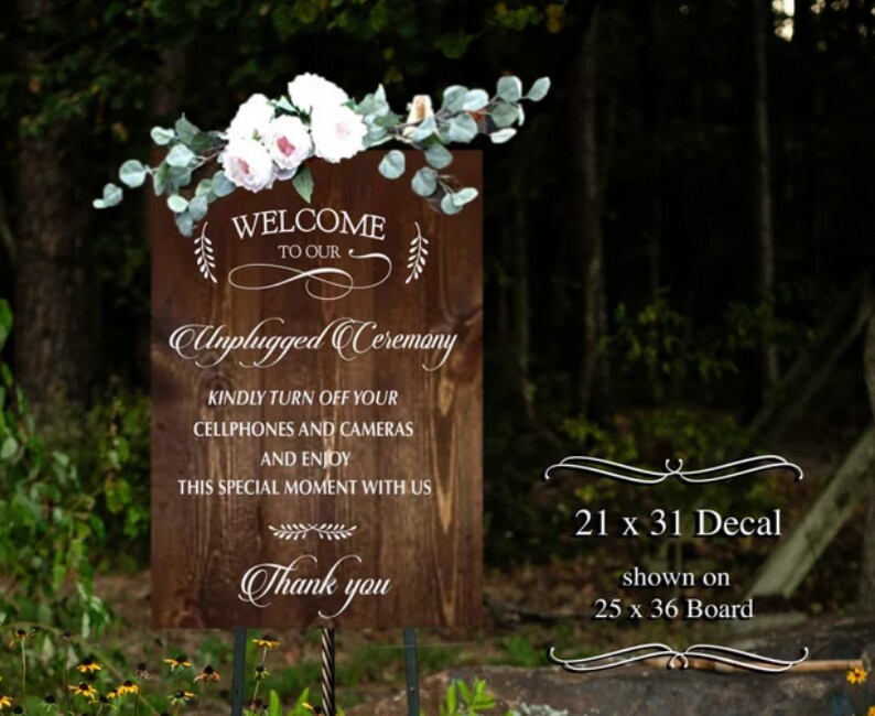 Wedding Reception Party Board Sign Decall | DIY Wedding Sign Making ...