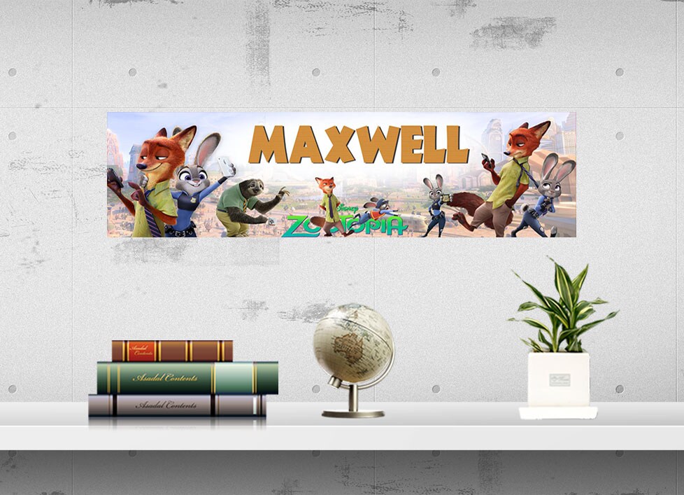 Zootopia - Personalized Poster with Your Name, Birthday Banner, Custom ...