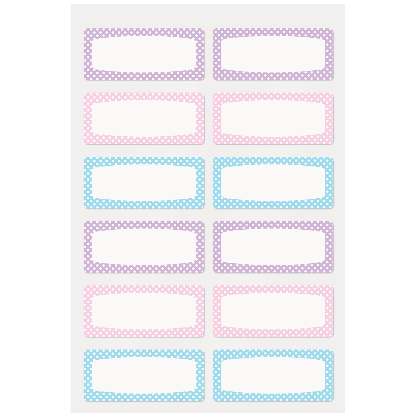 Avery® No-Iron Fabric Name Labels, Soft Pastels Preprinted Designs ...