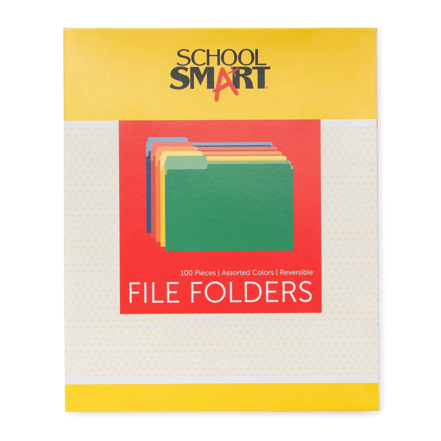 School Smart Colored File Folders Two-Tone, Letter Size, 1/3 Cut Tabs ...