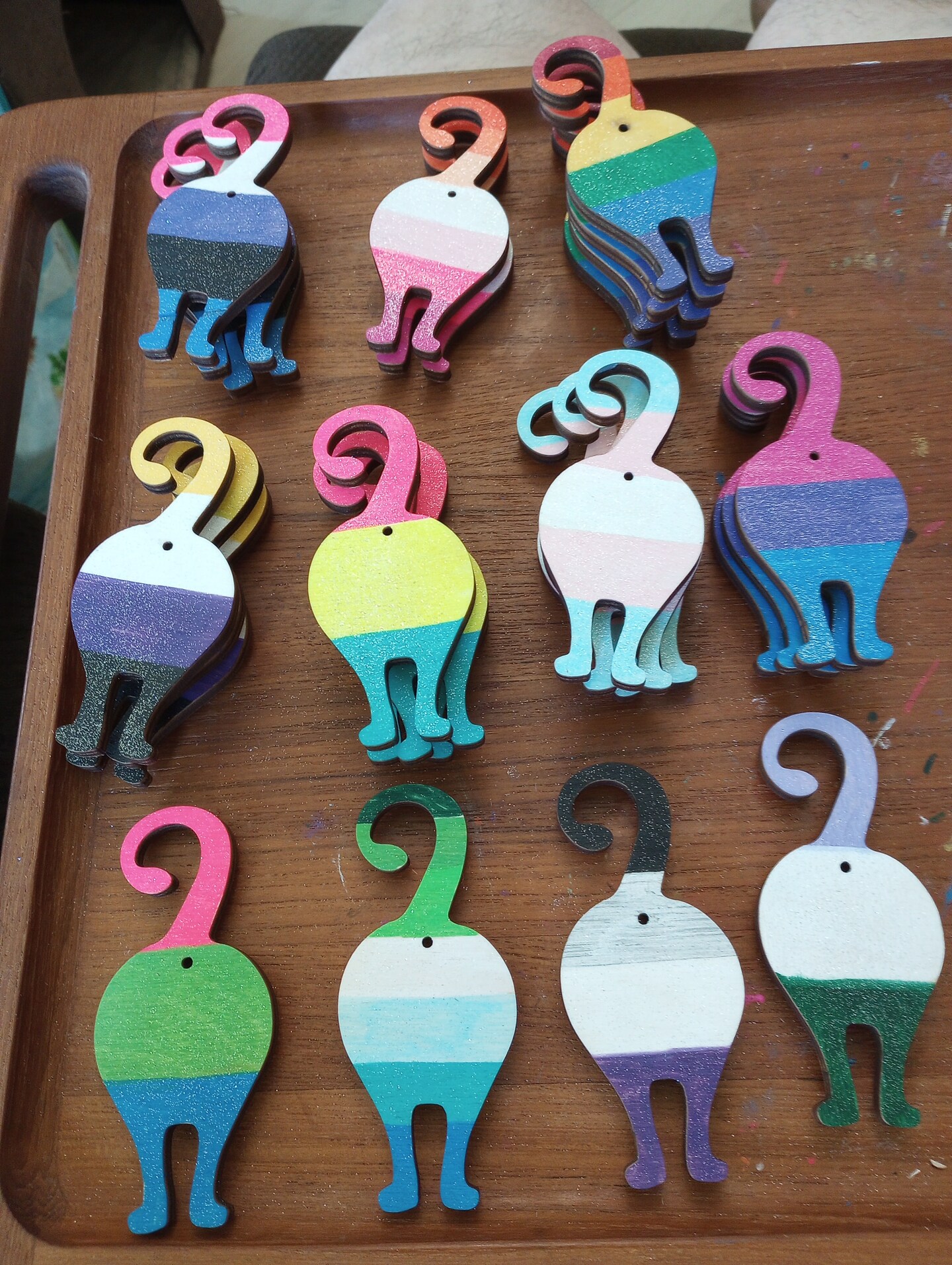 Hand-Painted Cat Pride Wooden Magnets - Show Your PURRide! Multiple Cat ...