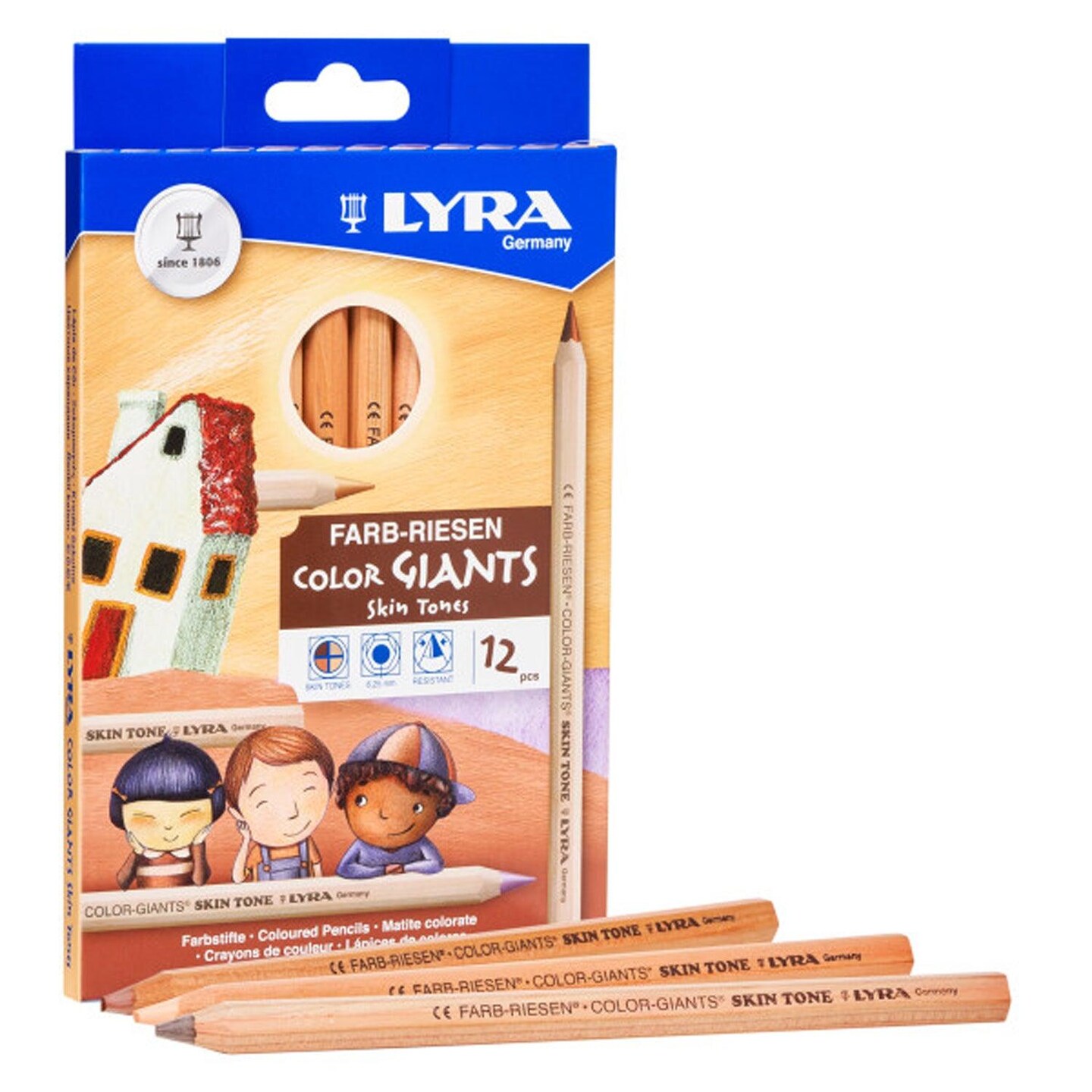 Color Giant Colored Pencils, 6.25mm, Skin Tones, 12 Colors | Michaels
