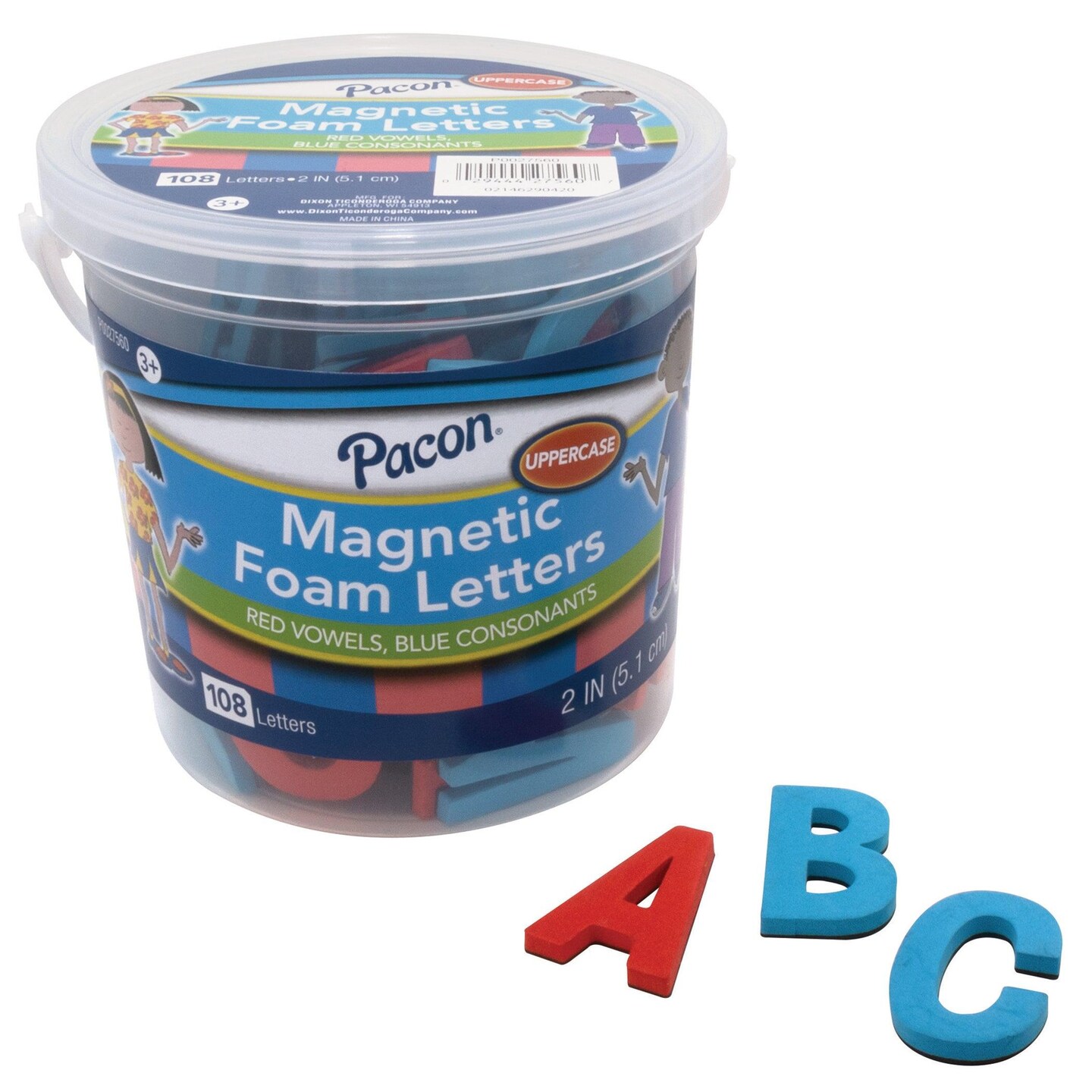Magnetic Foam Letters, Uppercase, Red Vowels & Blue Consonants, 2", 108 ...