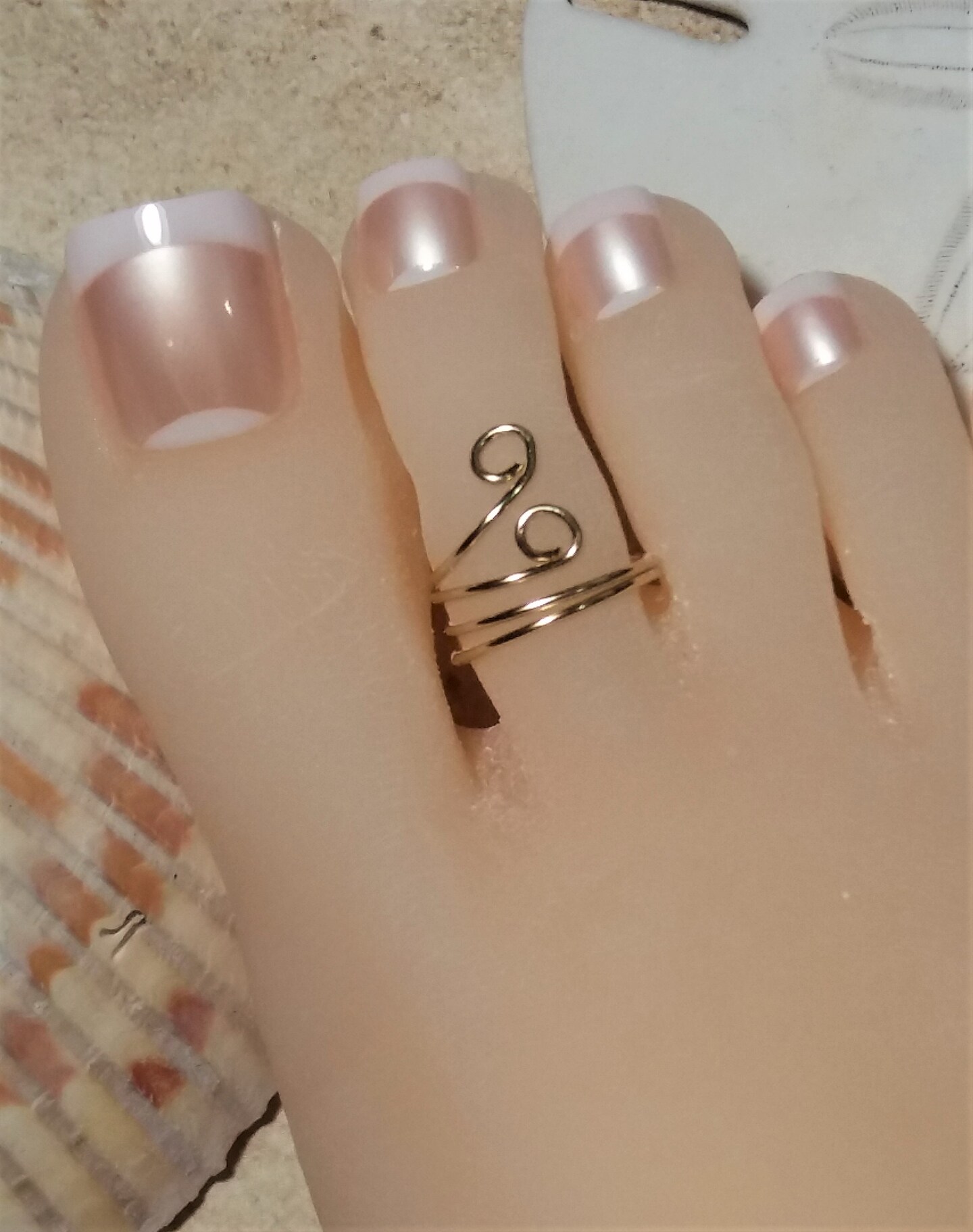 Toe Ring Swirl - Adjustable 14 Kt Gold Filled or Sterling Silver ...