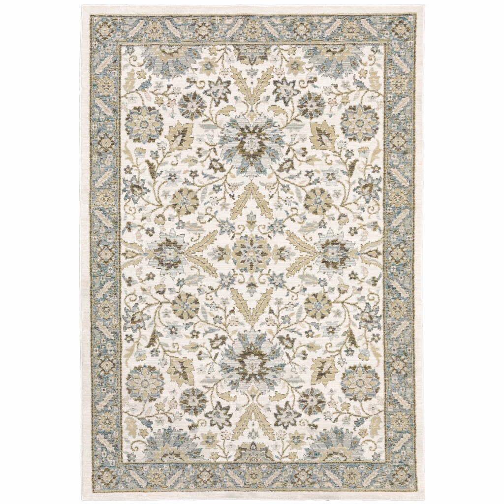 2 X 3 Stone grey Ivory green Brown Teal And Light Blue Oriental Power ...