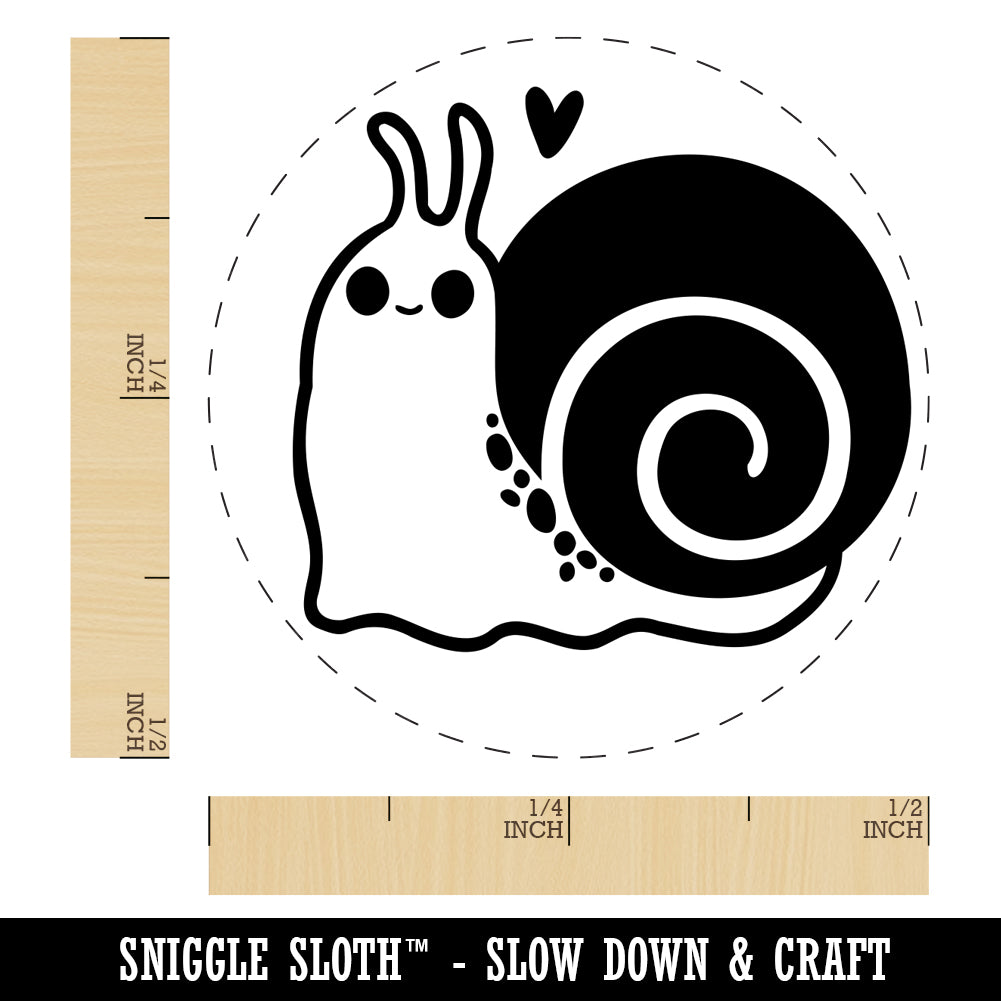 Happy Slow Kawaii Chibi Snail Self-Inking Rubber Stamp for Stamping ...