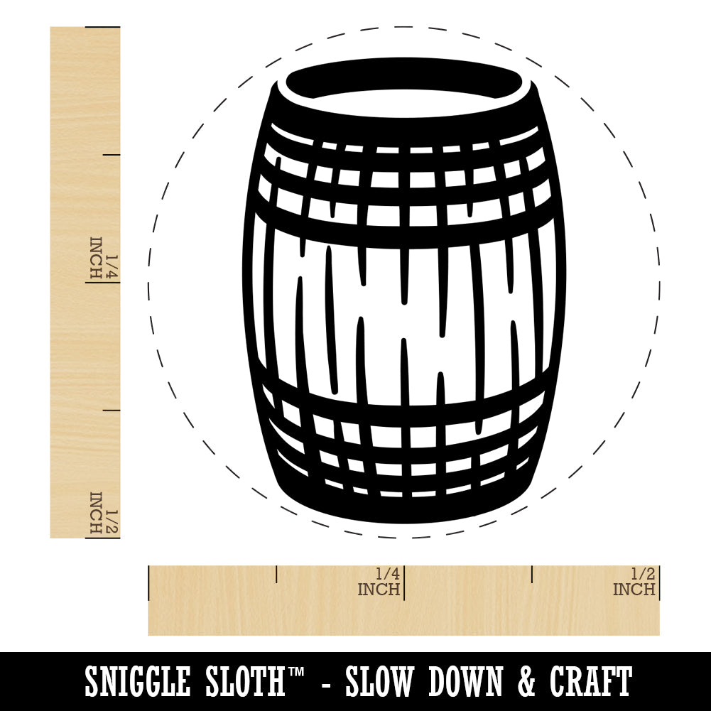 Wine Wood Cask Barrel Upright Self-Inking Rubber Stamp for Stamping ...