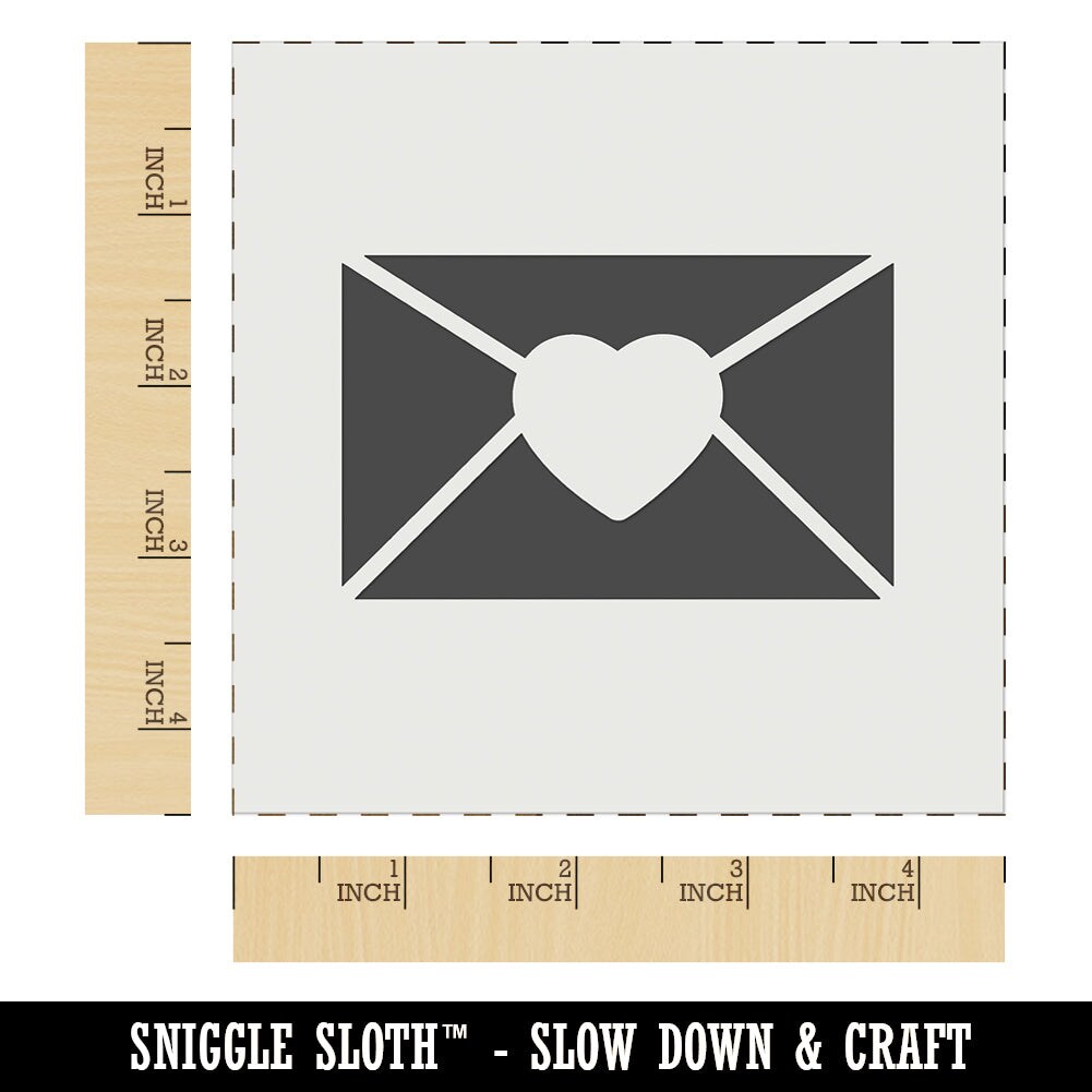 Envelope with Heart Wall Cookie DIY Craft Reusable Stencil | Michaels