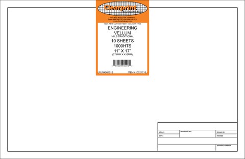 1000HTS 11X17 10 PK A&E TITLE BLOCK PLAIN | Michaels