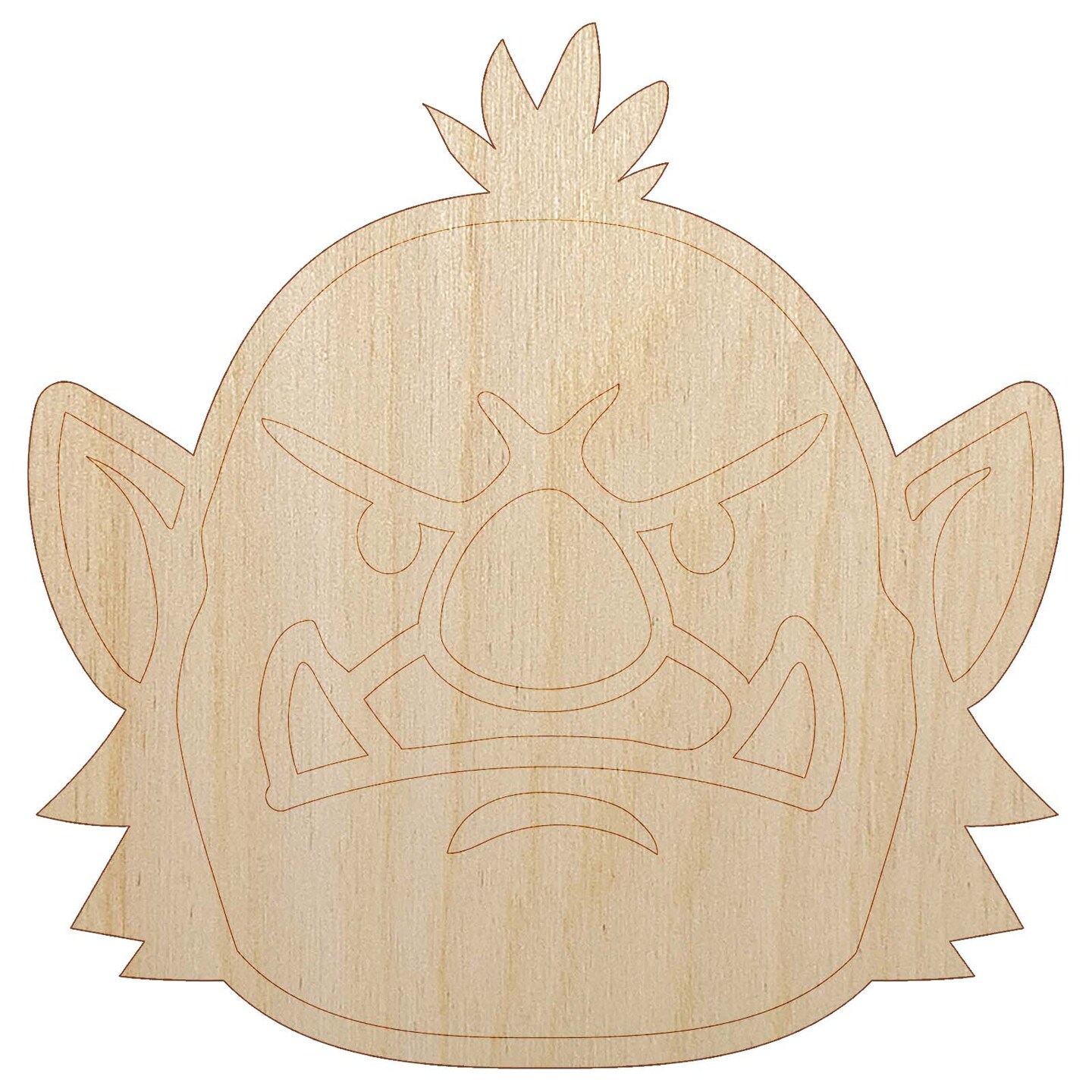 Orc Male Character Face Unfinished Wood Shape Piece Cutout for DIY ...