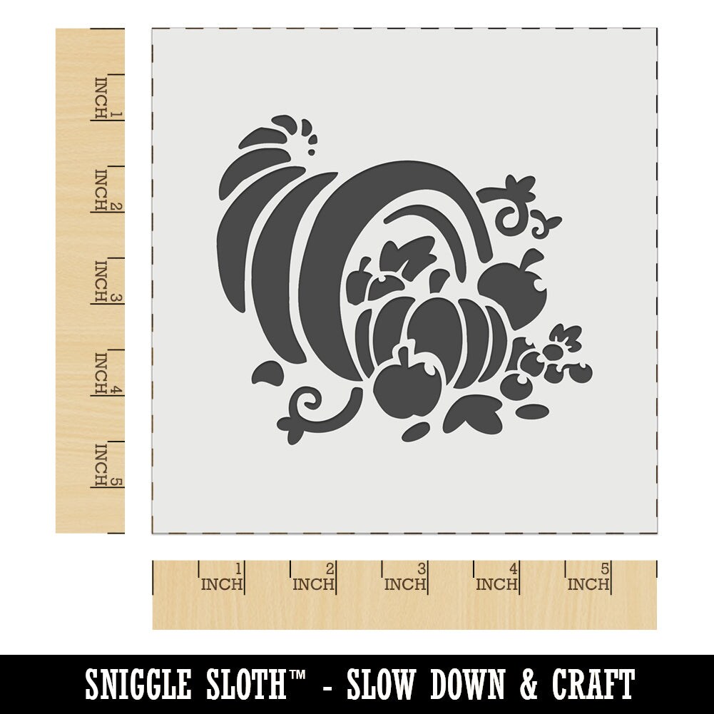 Thanksgiving Holiday Harvest Cornucopia with Apples and Pumpkins Wall ...