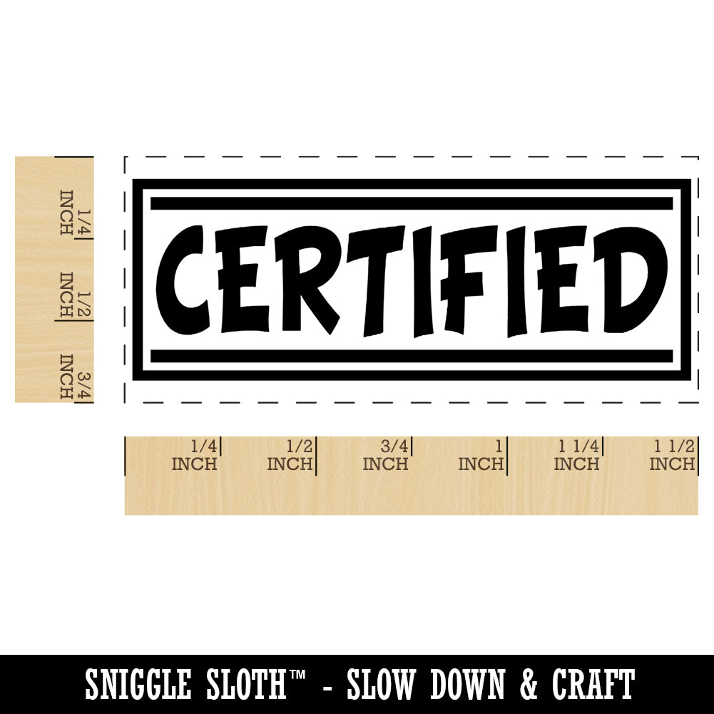 Certified Double Lines Border Letter Self-Inking Rubber Stamp Ink ...