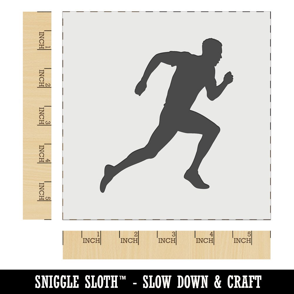 Man Running Marathon Cardio Exercise Wall Cookie DIY Craft Reusable ...