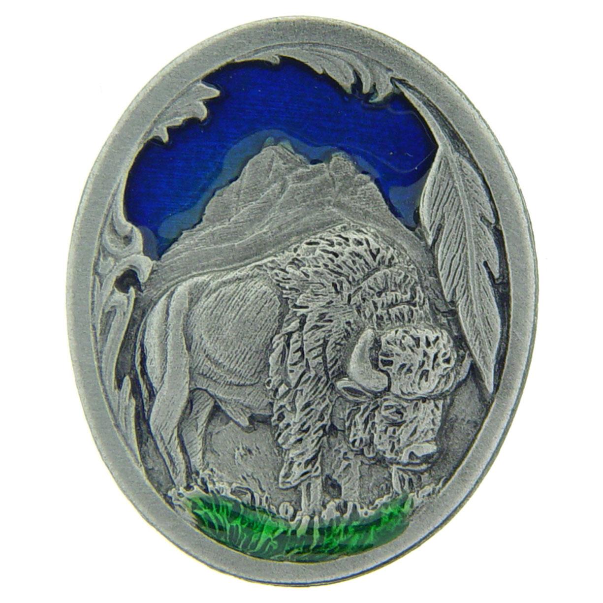 EagleEmblems P00944 PIN-Bison W/Feather (1'') | Michaels