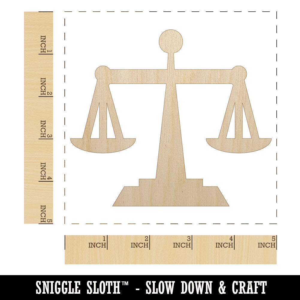 Scales of Justice Legal Lawyer Icon Unfinished Wood Shape Piece Cutout ...