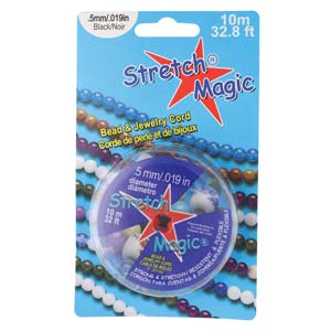 Stretch Magic 0.5mm Black Stretch Cord, 10 yards | Michaels