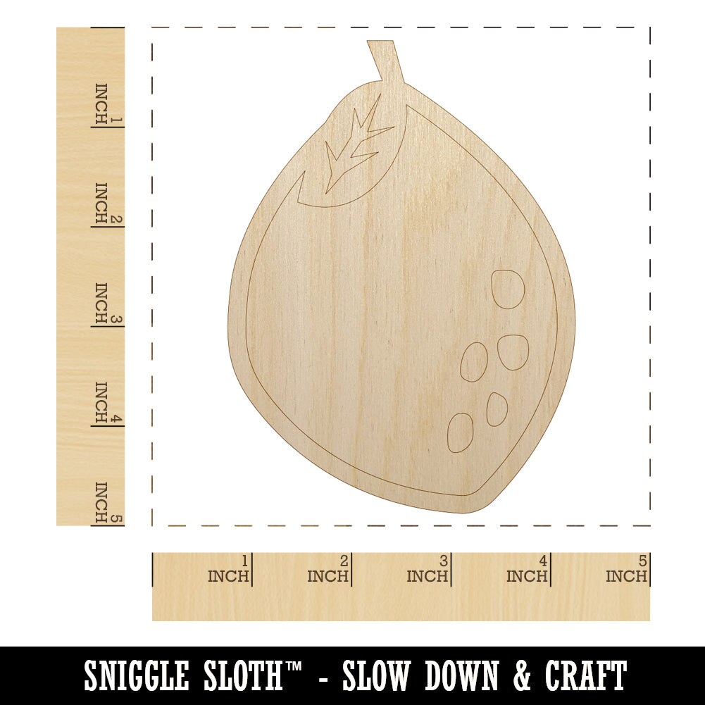 Lemon with Leaf Citrus Doodle Unfinished Wood Shape Piece Cutout for ...