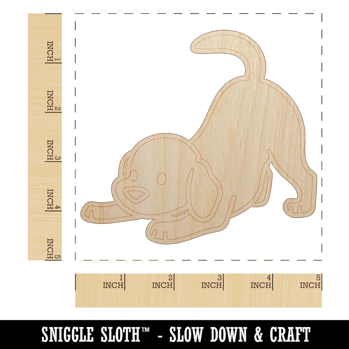 Labrador Retriever Play Bow Dog Unfinished Wood Shape Piece Cutout for ...
