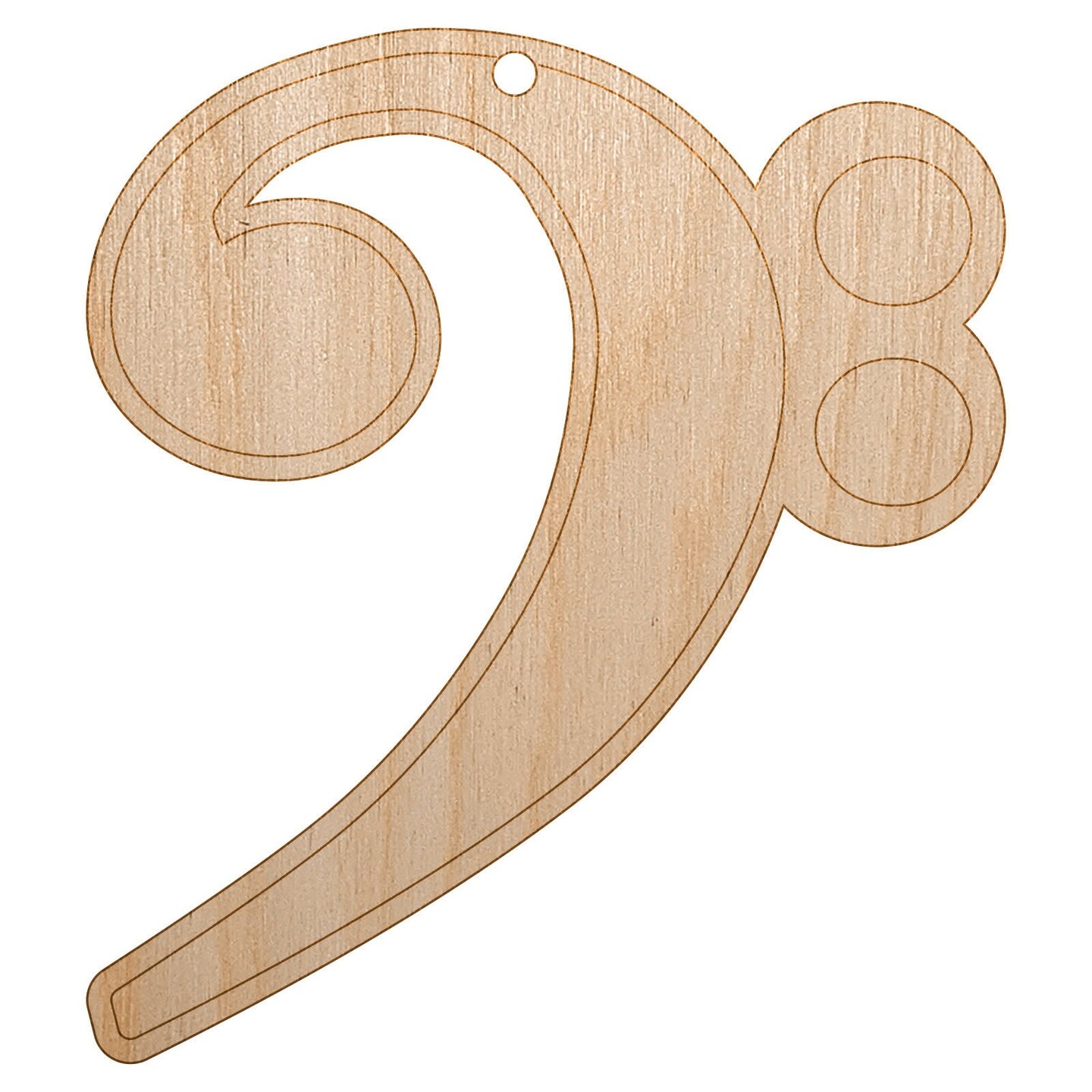 Bass Clef Music Unfinished Craft Wood Holiday Christmas Tree DIY Pre ...